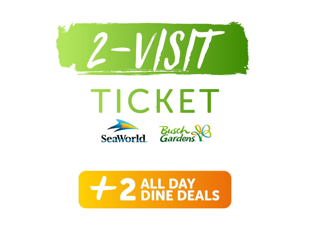 SeaWorld and Busch Gardens 2-Visit Ticket | AttractionTickets.com